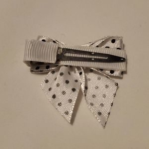 Yogi & Cecil's Boutique | Accessories | New White Polka Dot Bow Hair ...